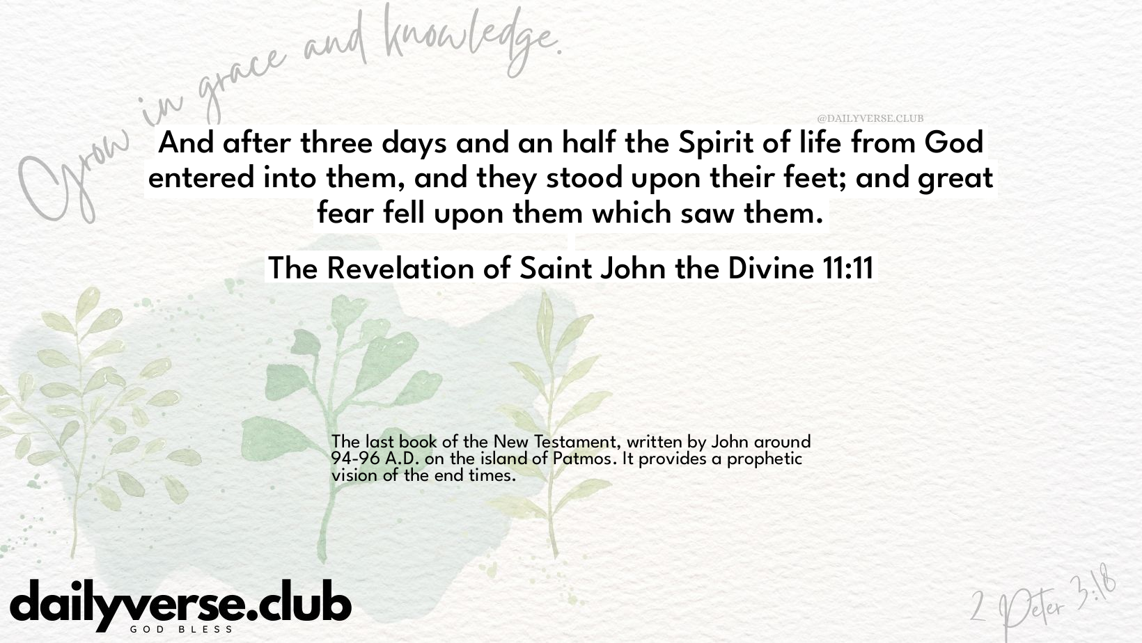 The Revelation of Saint John the Divine Chapter 11 Verse 11 | Verses ...